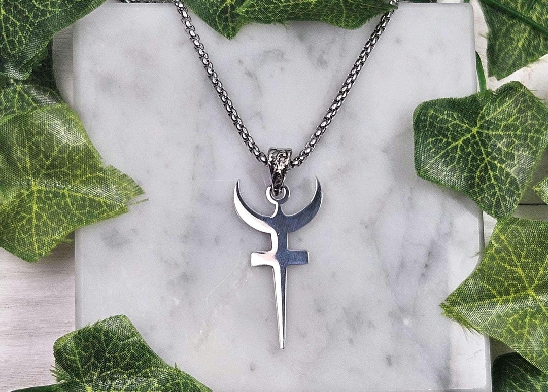 Hades Pluto Thick Chain Necklace With Bident - Etsy