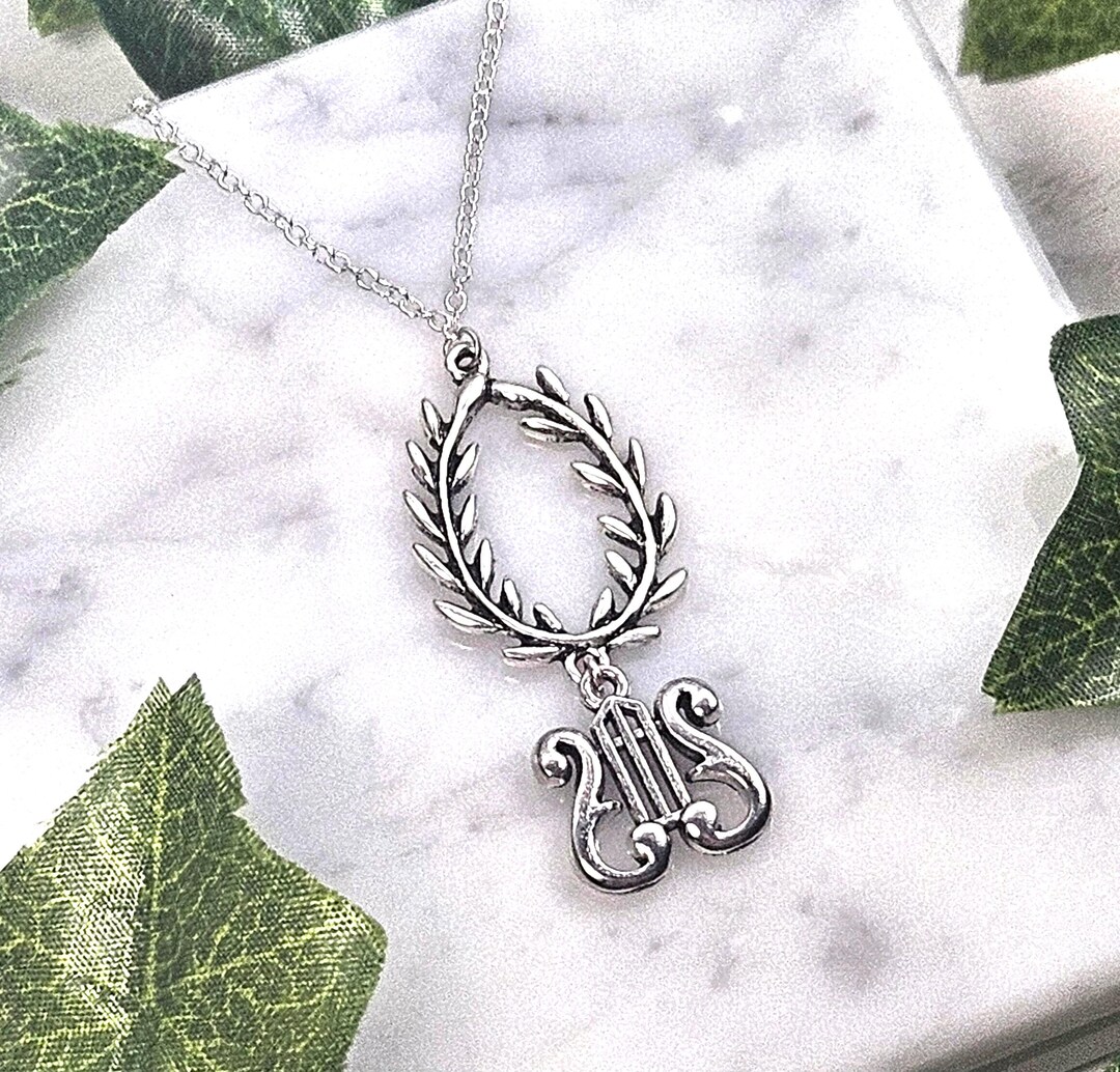 Apollo Necklace, Greek Mythology Jewelry, Laurl Wreath, Apollo's Lyre ...