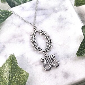 Apollo Necklace, Greek Mythology Jewelry, Laurl Wreath, Apollo's Lyre ...