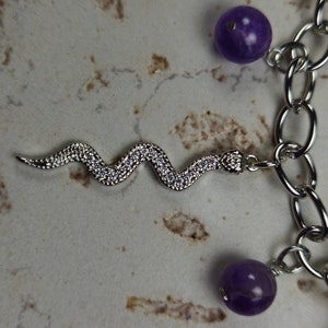 Hecate Charm Bracelet With Dagger Snake Keys Triple Moon Wiccan Star ...