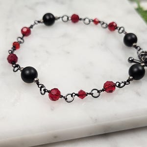 Lucifer Charm Bracelet, Rosary Prayer Bead Style, Deity Based Jewelry ...