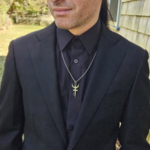 Hades Bident Neckace, Unisex Necklace Choker, Greek God of the ...