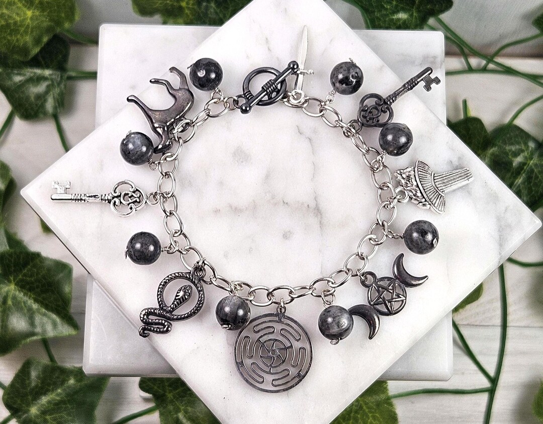 Premium Hecate Charm Bracelet, Greek Goddess, Greek Mythology Inspired ...