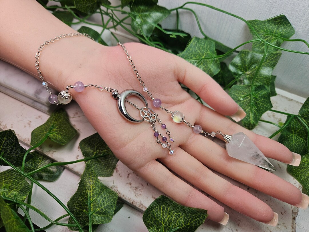 Selene Pendulum Wire Wrapped and Linked Together With Austrian Crystal ...