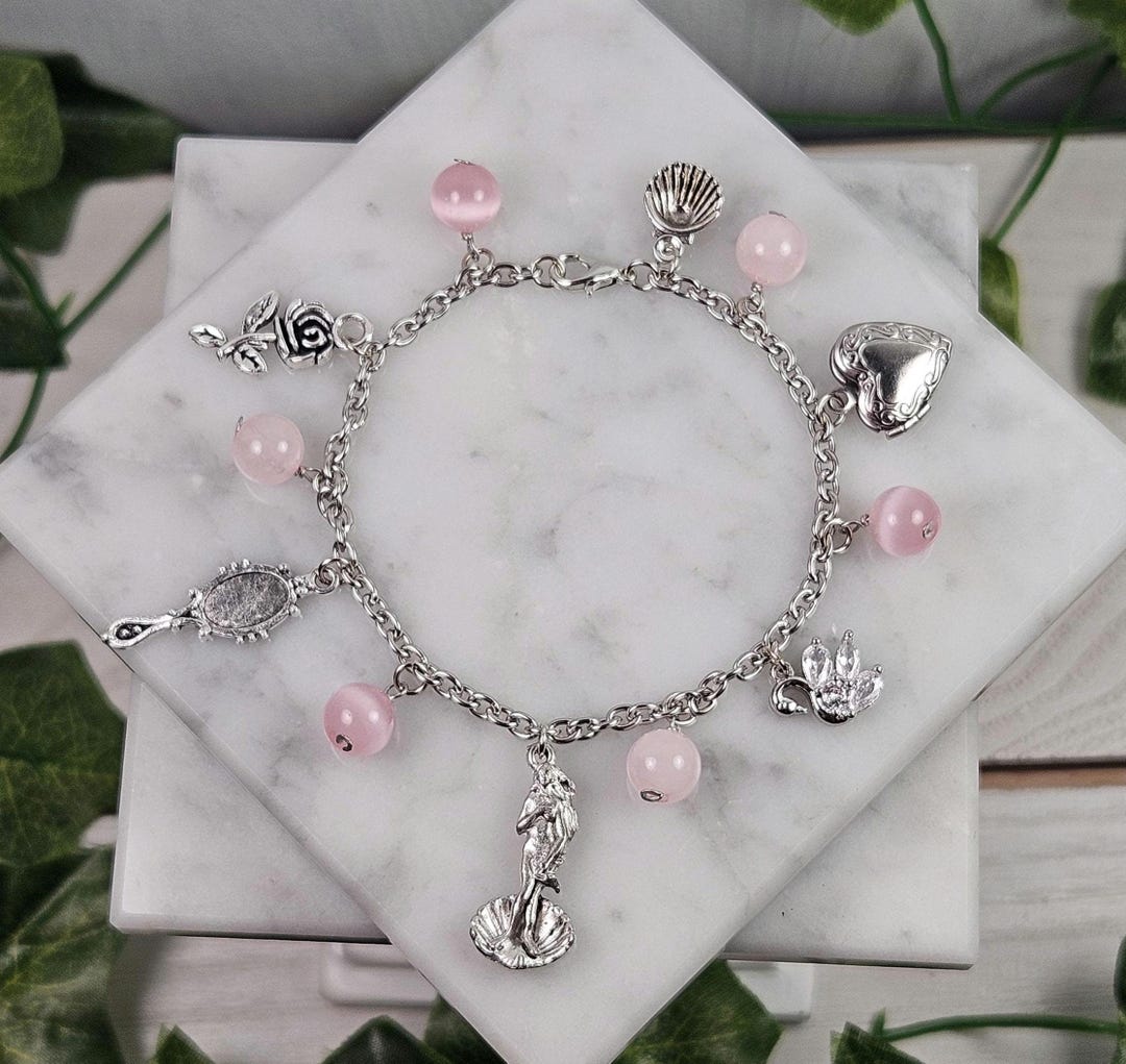 Aphrodite Charm Bracelet With Heart Locket, Greek Mythology, Greek ...