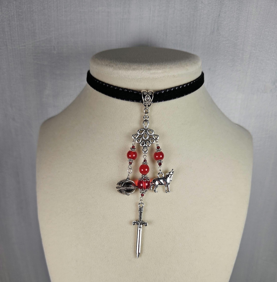 Ares Necklace, Velvet Choker, Greek God Inspired Jewelry, Greek ...