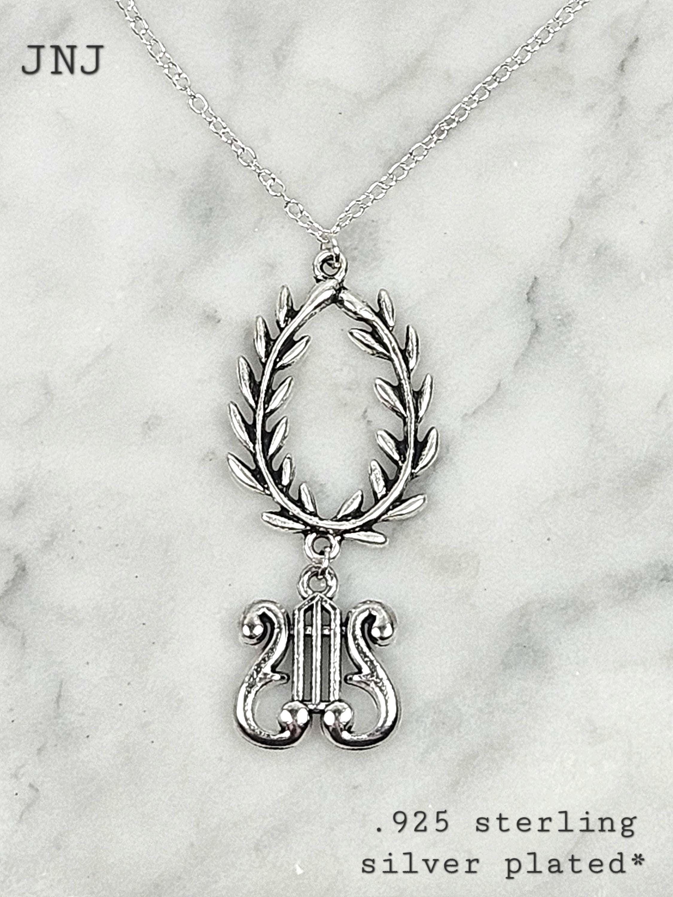 Apollo Necklace, Greek Mythology Jewelry, Laurl Wreath, Apollo's Lyre ...