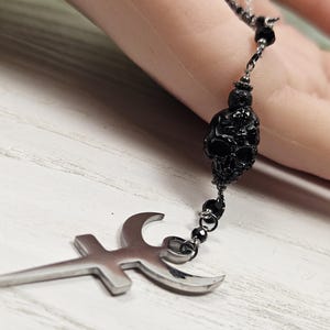 Hades Necklace, Greek Mythology, Hellenic, Rosary Prayer Beads, Witchy ...