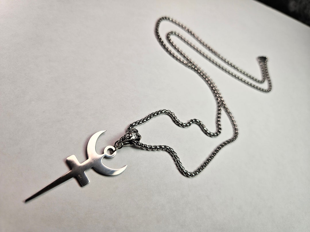 Hades Pluto Thick Chain Necklace With Bident - Etsy