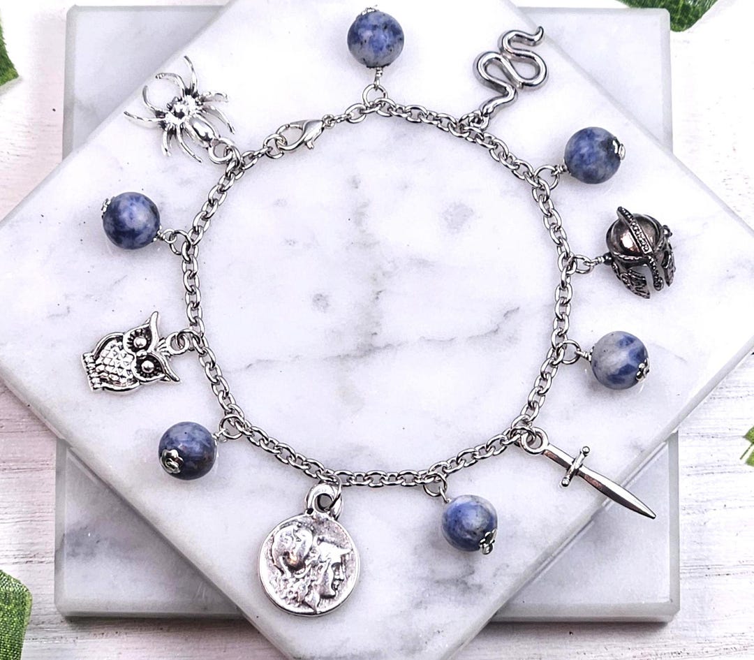 Athena Charm Bracelet, Greek Mythology, Greek Goddess Jewelry, Hellenic ...