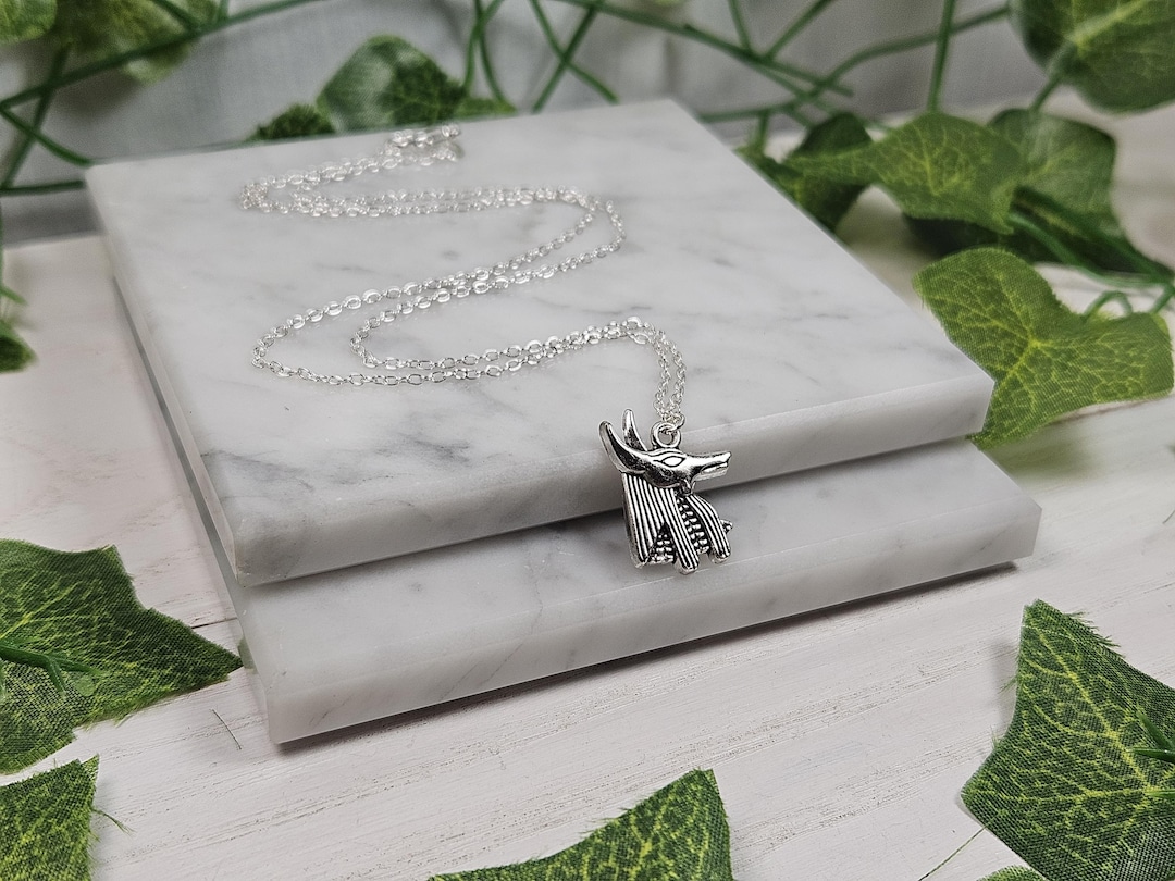 Anubis Necklace, Egyptian God, Kemetic Pagan, Kemetism, .925 Sterling ...