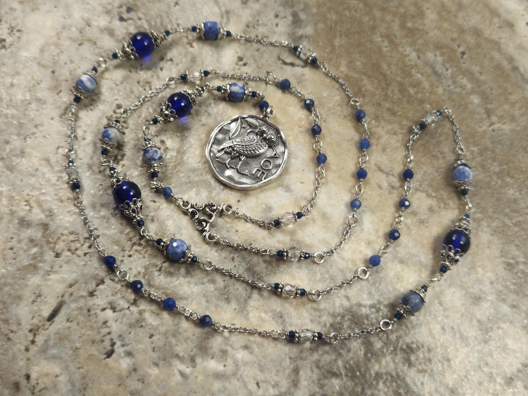 Athena Necklace, Rosary Style Prayer Beads, Greek Mythology, Hellenic ...