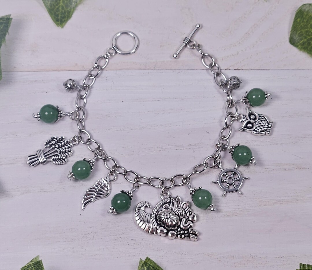 Tyche Greek Goddess of Luck and Fortune Charm Bracelet, Witchy Gift ...