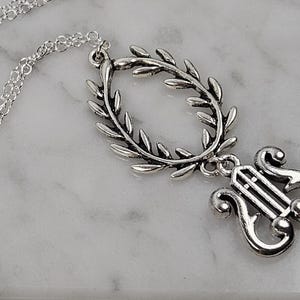 Apollo Necklace, Greek Mythology Jewelry, Laurl Wreath, Apollo's Lyre ...