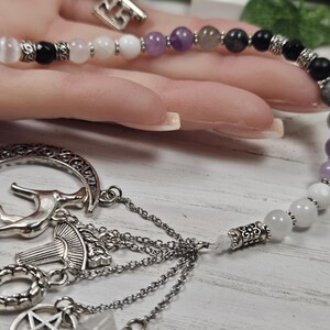 Hecate Prayer Beads, Hekate Triple Moon Goddess, Witchy Gift, Made With ...