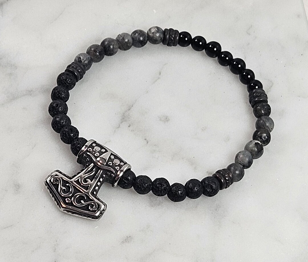 Thor Stretch Bracelet, Norse Mythology, Gift, Devotional Jewelry, God ...