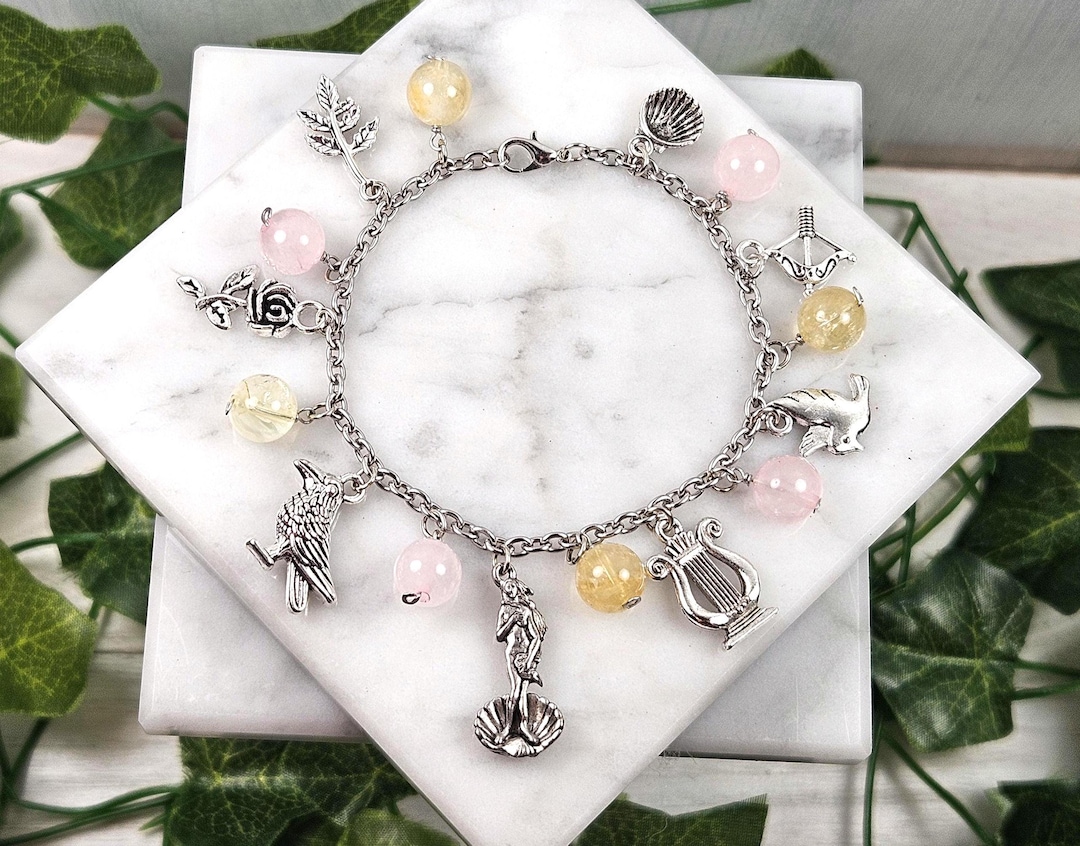 Apollo and Aphrodite Charm Bracelet, Greek Mythology, Greek God, Greek ...