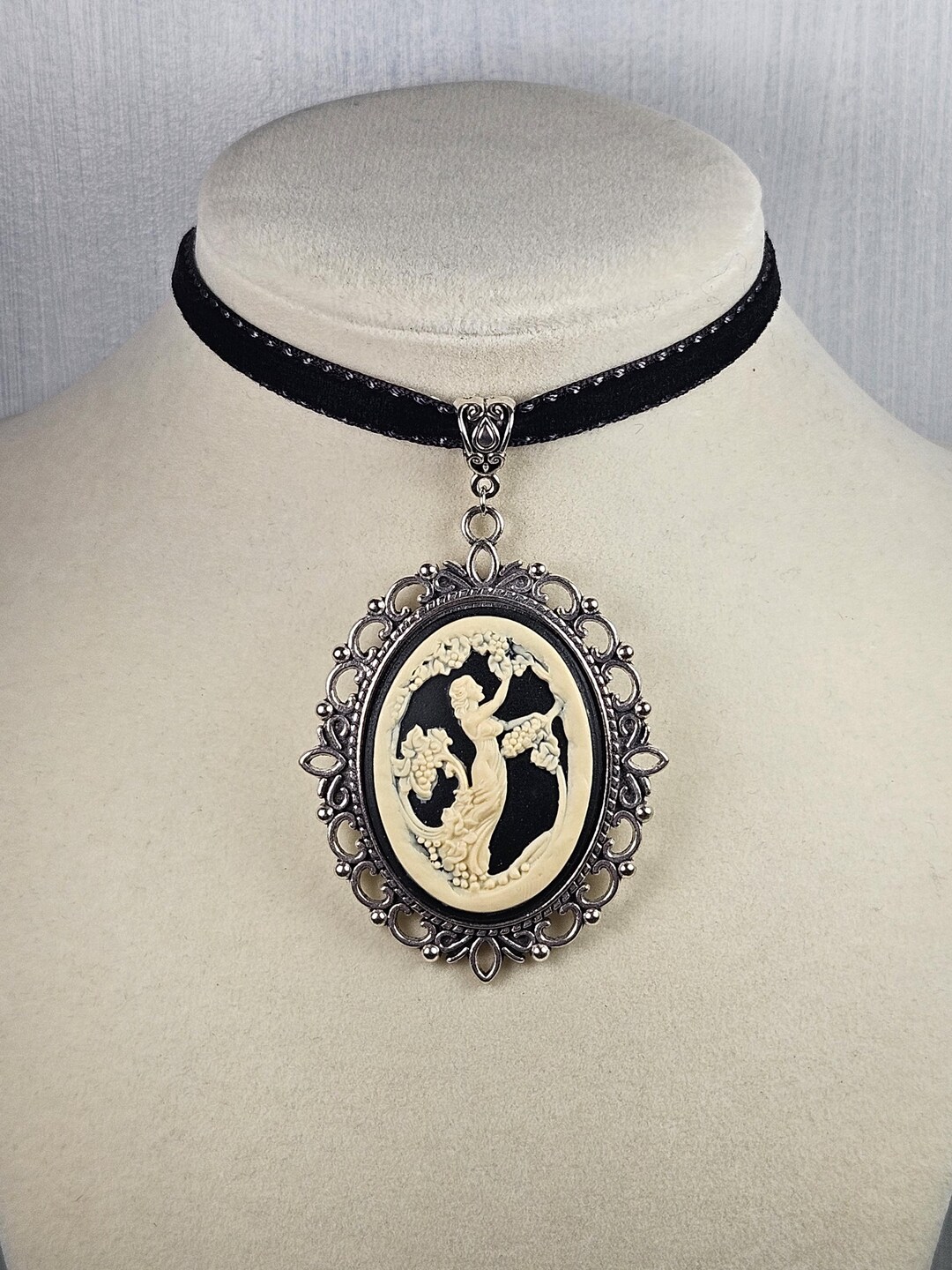 Demeter Cameo Choker, Greek Goddess, Greek Mythology, Velvet Choker ...
