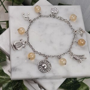 Apollo Charm Bracelet, Greek Mythology, Greek God, Hellenic Jewelry - Etsy