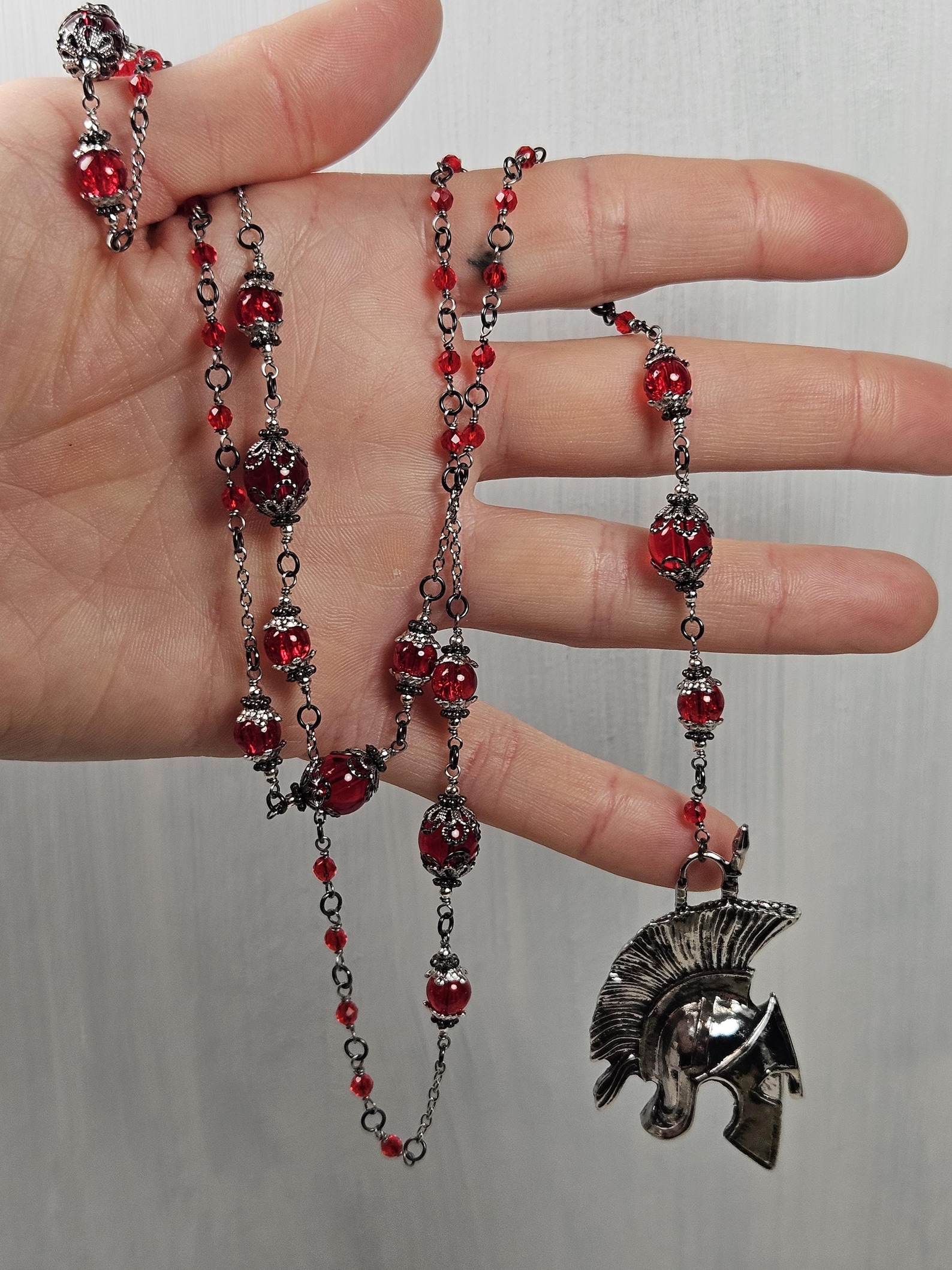 Ares Prayer Bead Necklace: Greek Mythology Jewelry, Hellenic, Pagan - Etsy