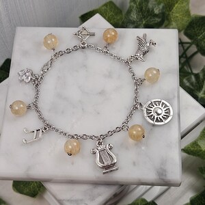 Apollo Charm Bracelet, Greek Mythology, Greek God, Hellenic Jewelry - Etsy