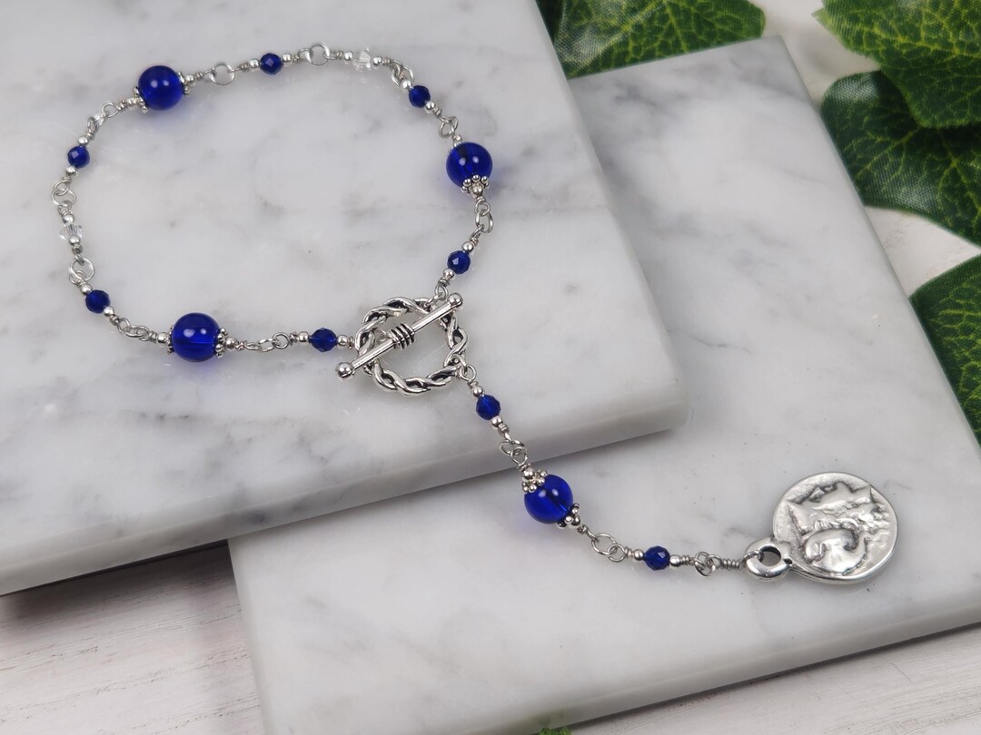Athena Charm Bracelet, Greek Mythology, Hellenic, Rosary Style, Prayer ...