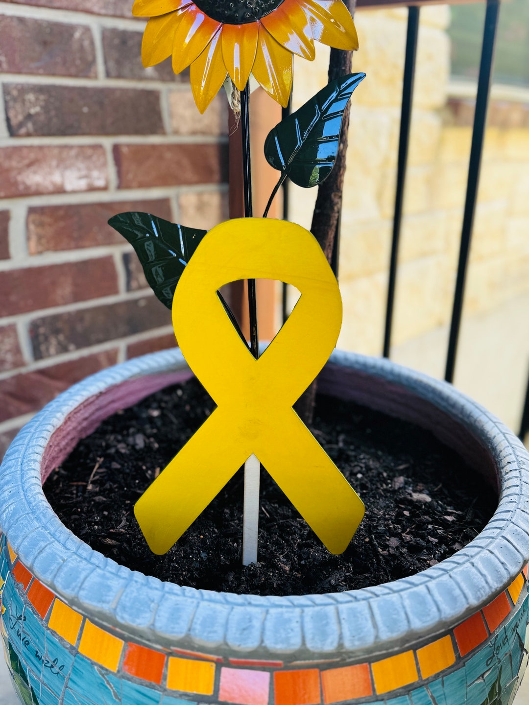 Childhood Cancer Ribbon Yard Sign - Etsy