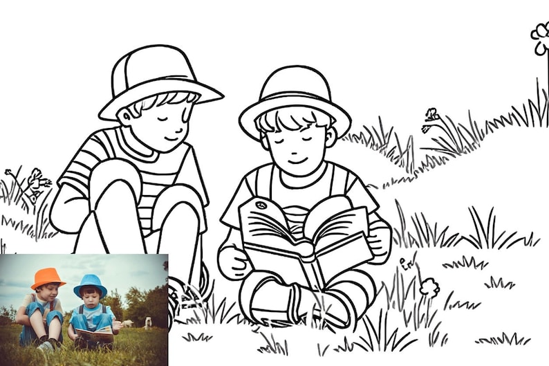 Customized Coloring Pages From Your Own Photos - Etsy