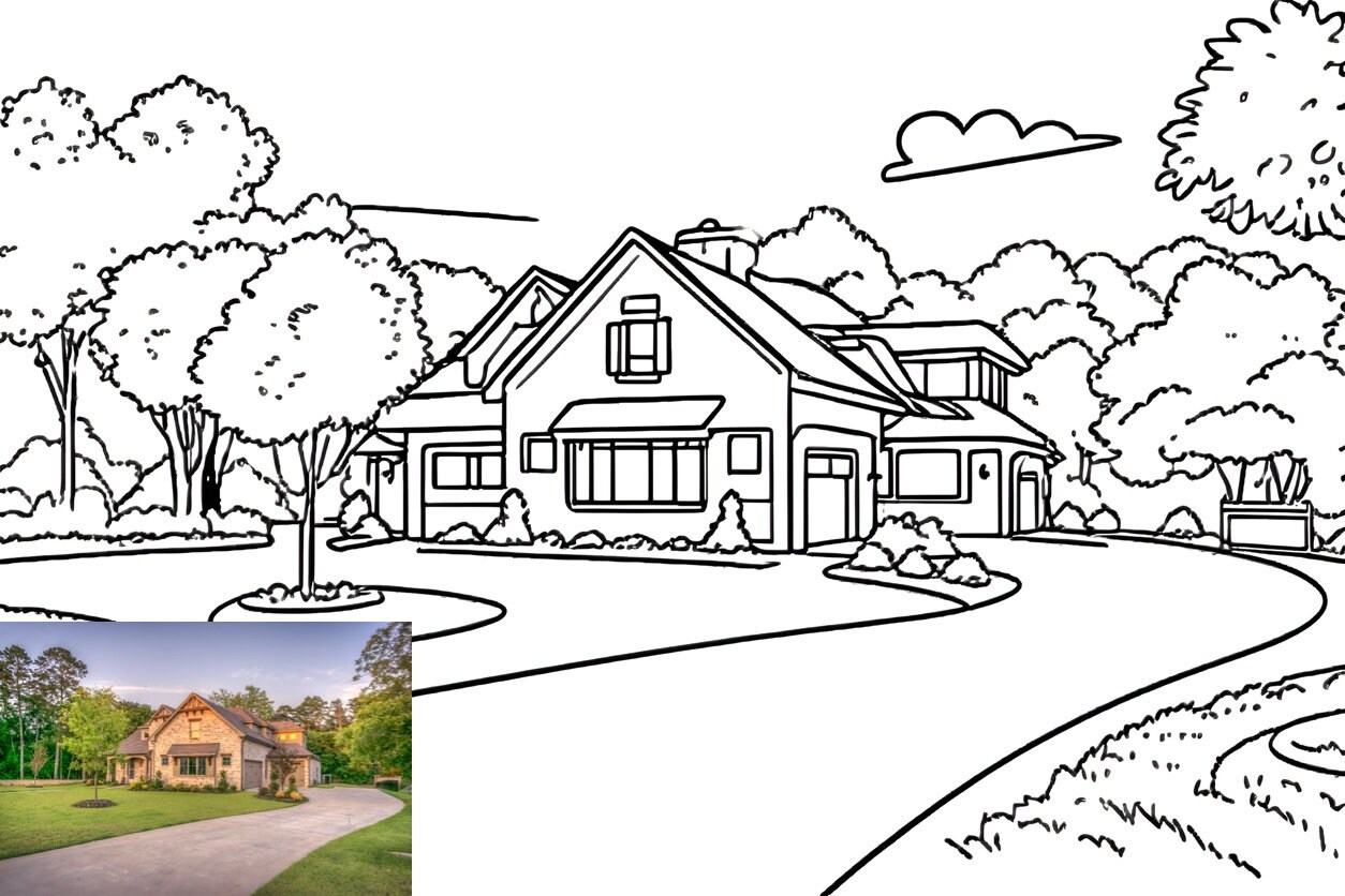 Customized Coloring Pages From Your Own Photos - Etsy