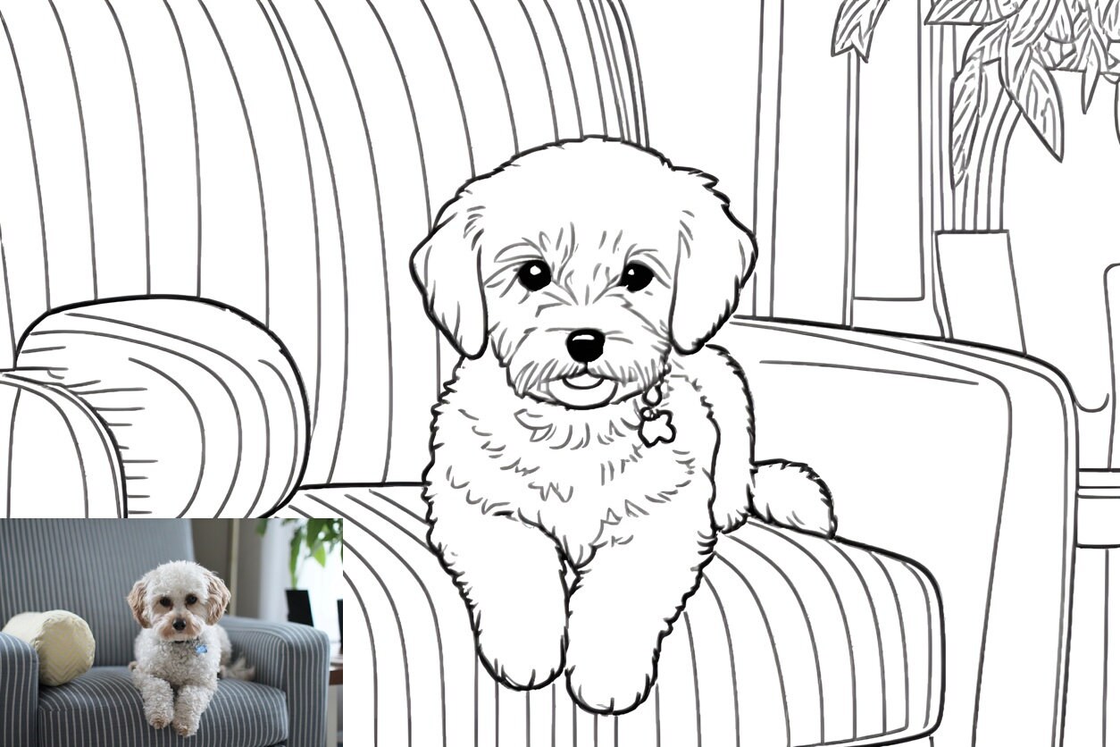 Customized Coloring Pages From Your Own Photos - Etsy