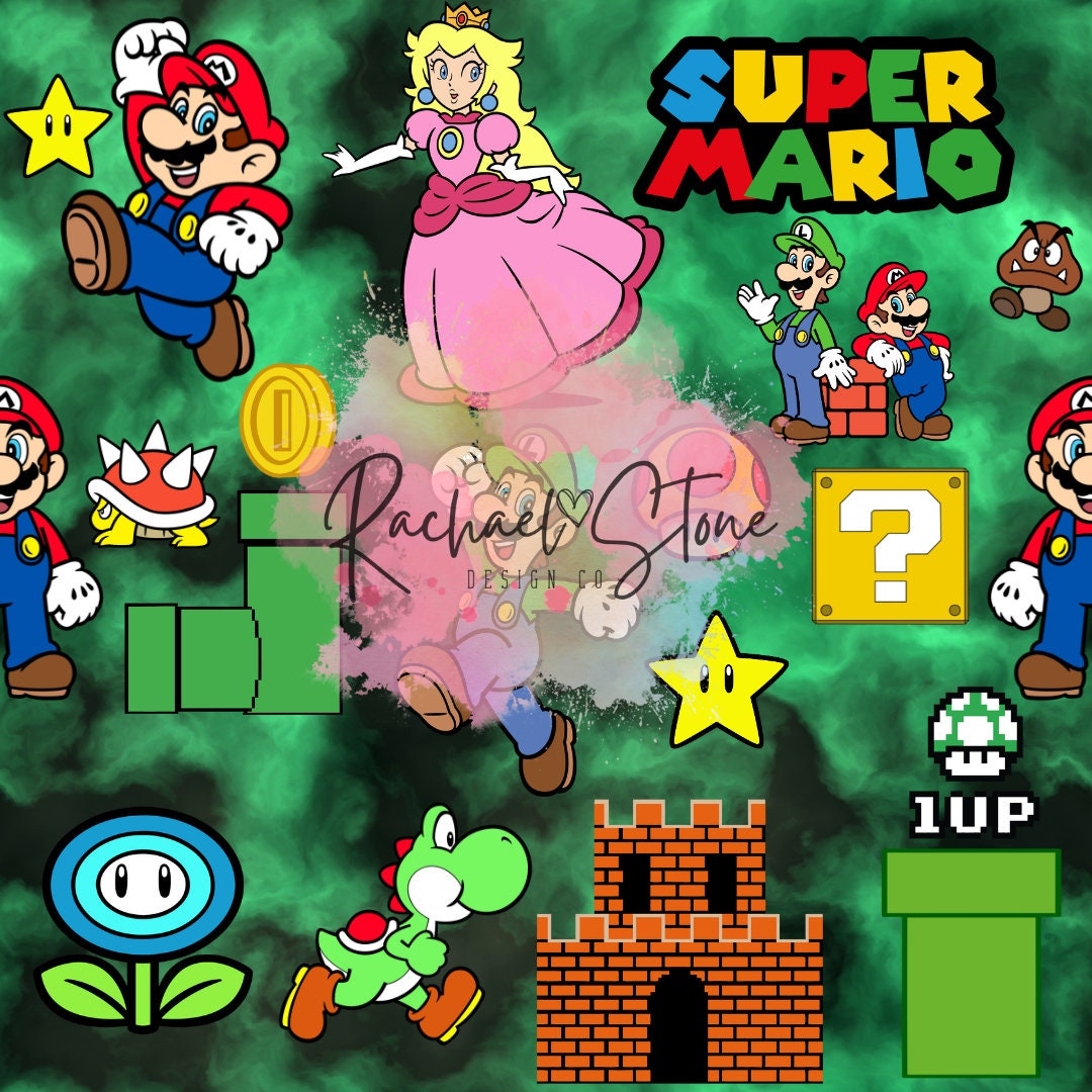 Pizza Lover Plumbing Mario Luigi Digital Seamless Paper File Design - Etsy