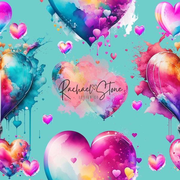 Pastel Rainbow, Heart Rainbow, Pink Pride, Love, Heart, Seamless ...