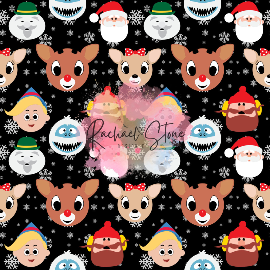 Rudolph and Friends Seamless Paper File Design - Etsy