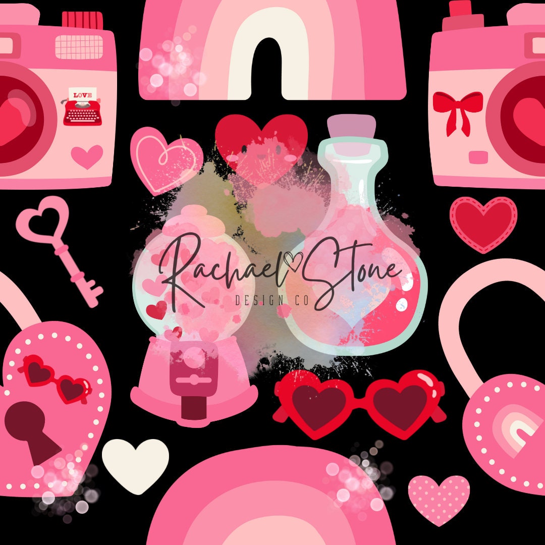 Love Potion Spell Valentines Digital Seamless Paper File Design - Etsy