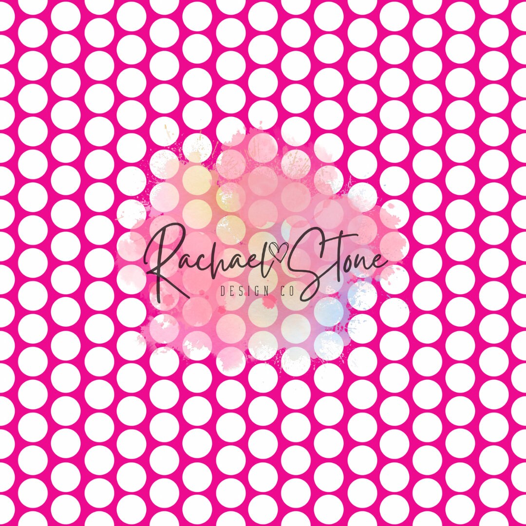 Hot Pink Circle Dots Uniform Seamless Paper File Design - Etsy