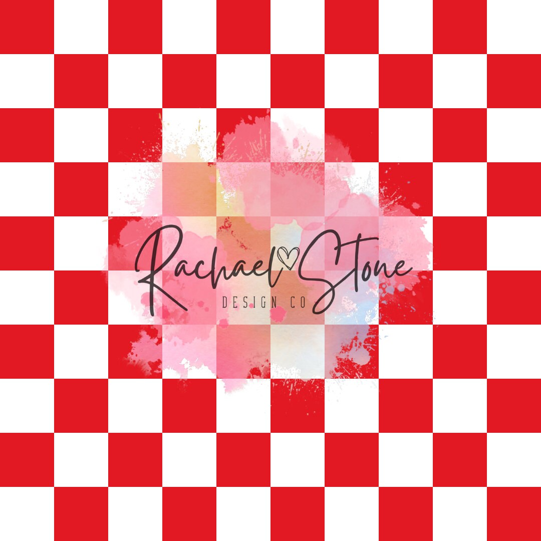Red White Checker Digital Seamless Paper File Design - Etsy