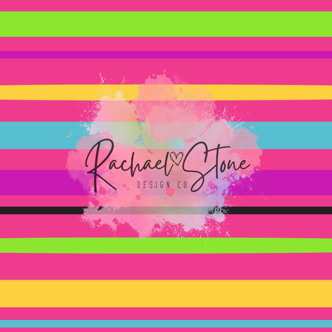 Multicolor Stripe, Neon Stripe, Hot Pink Stripe, Lime, Yellow, Green ...
