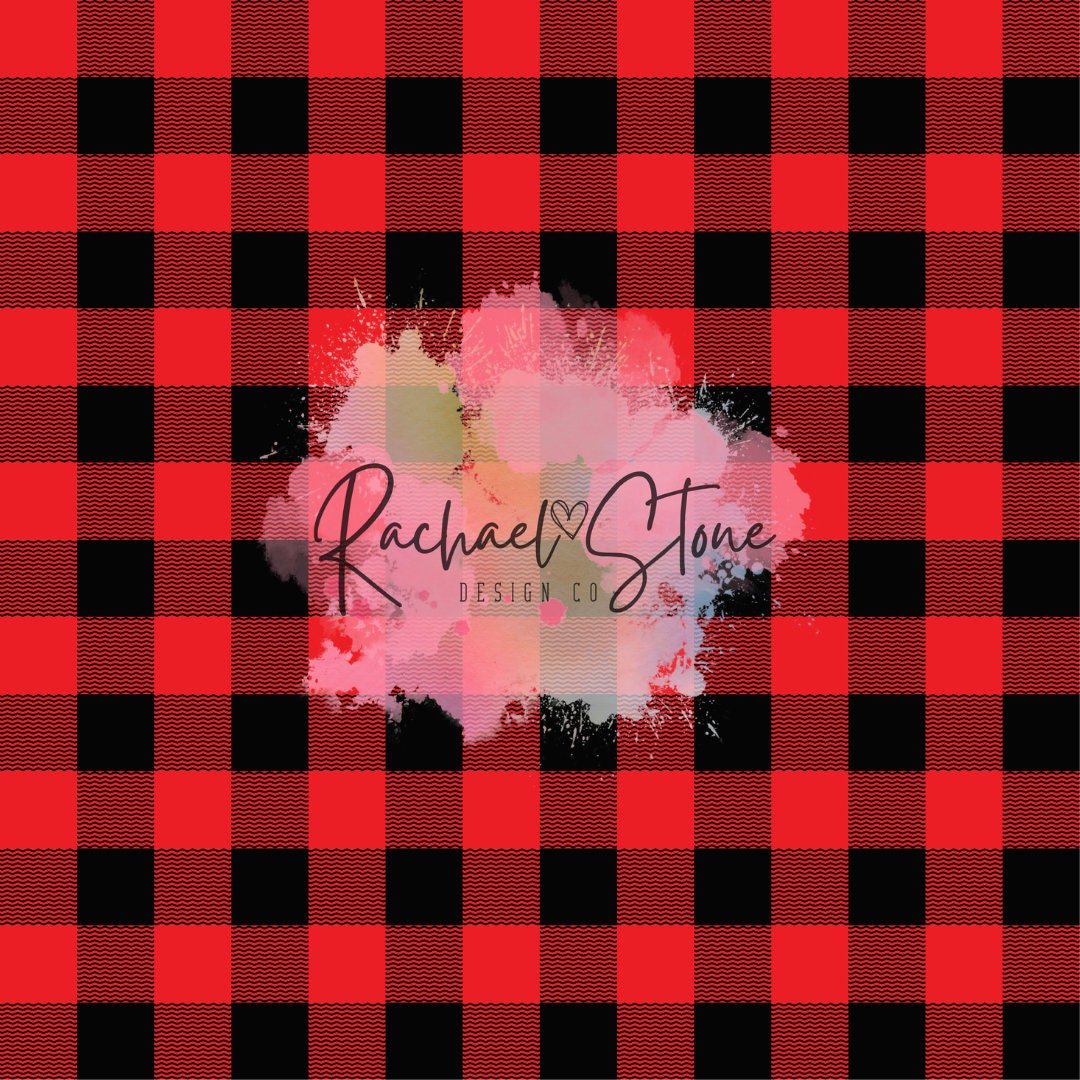 Red Buffalo Plaid Seamless Paper File Design - Etsy