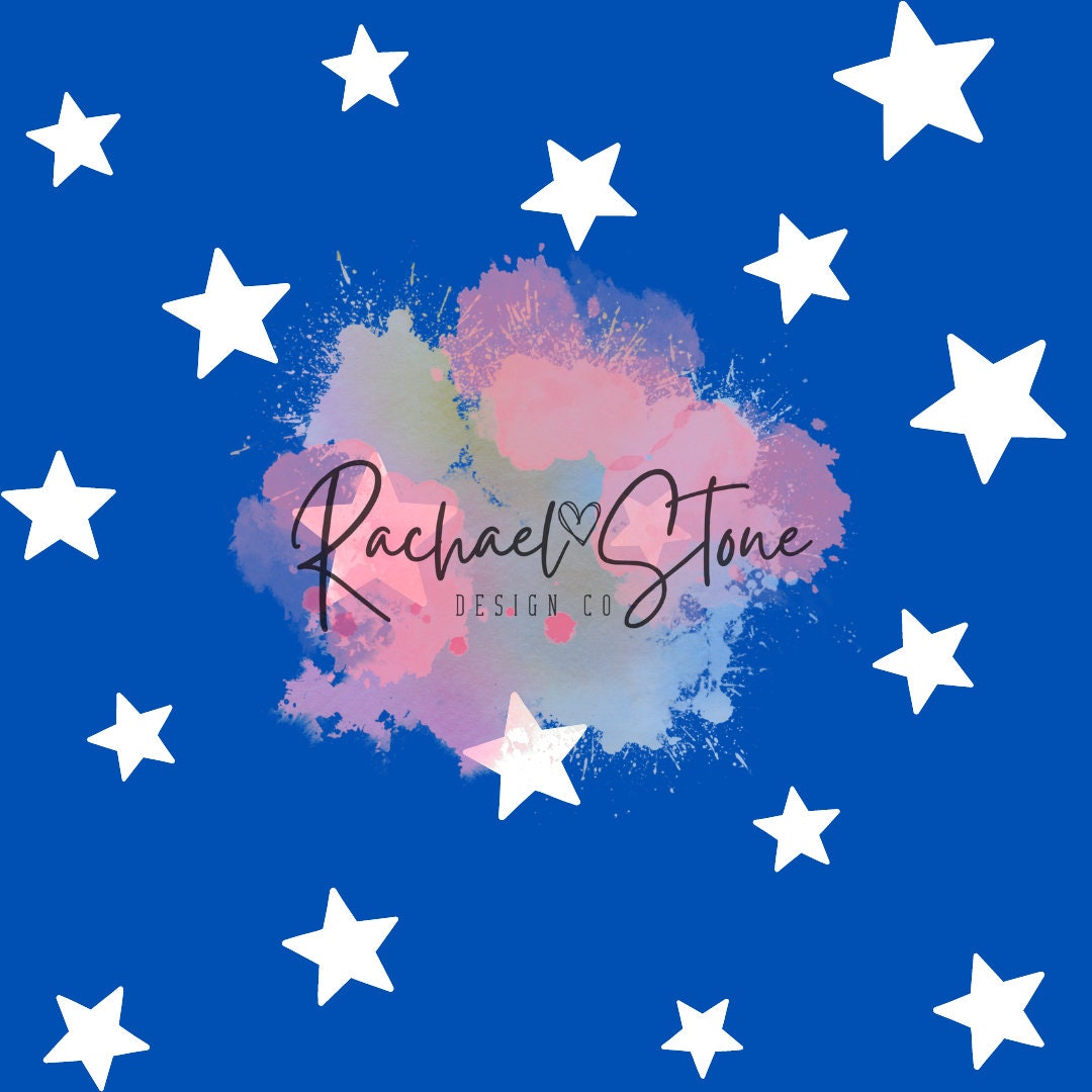 Royal Blue Navy Stars Digital Seamless Paper File Design - Etsy