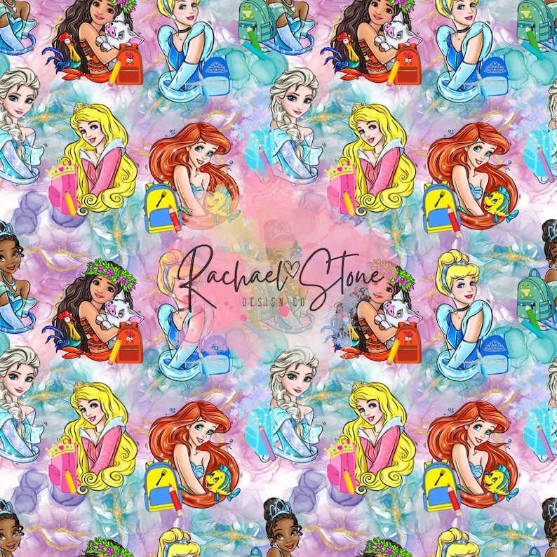 Back to School Princess Backpack Magical Glitter Crown, Digital ...