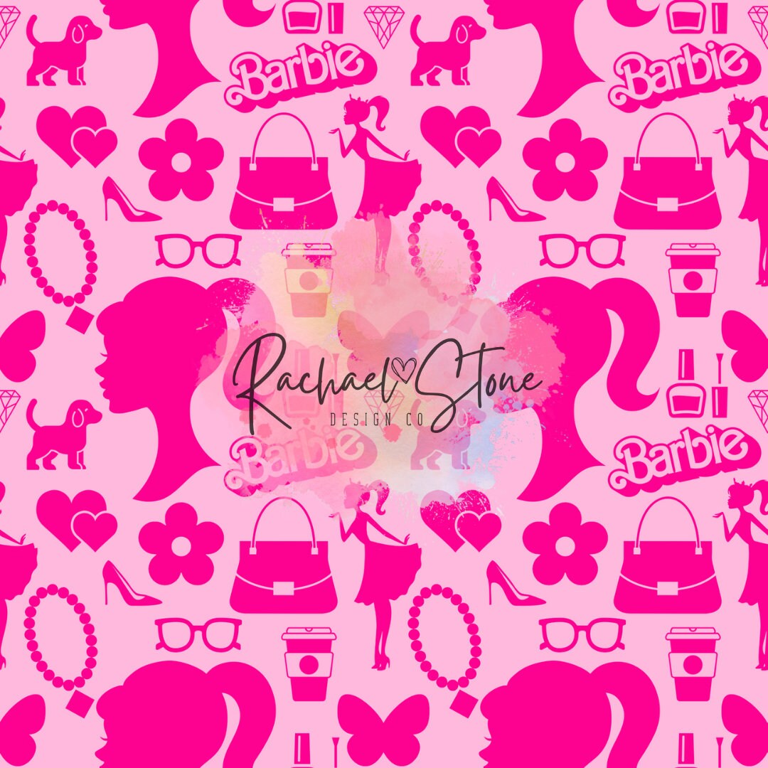 Pink Barb Girl Digital Seamless Paper File Design - Etsy