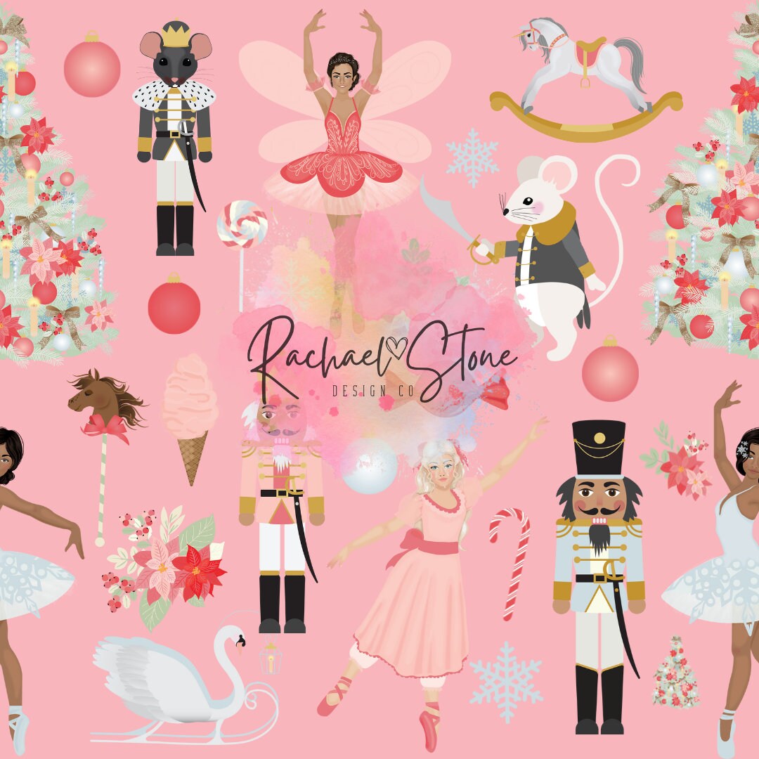 Pink Nutcracker Seamless Paper File Design - Etsy