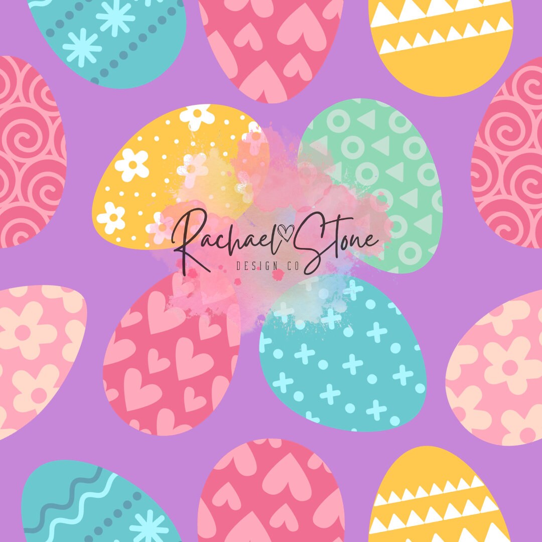 Easter Egg Purple Digital Seamless Paper Design Print - Etsy