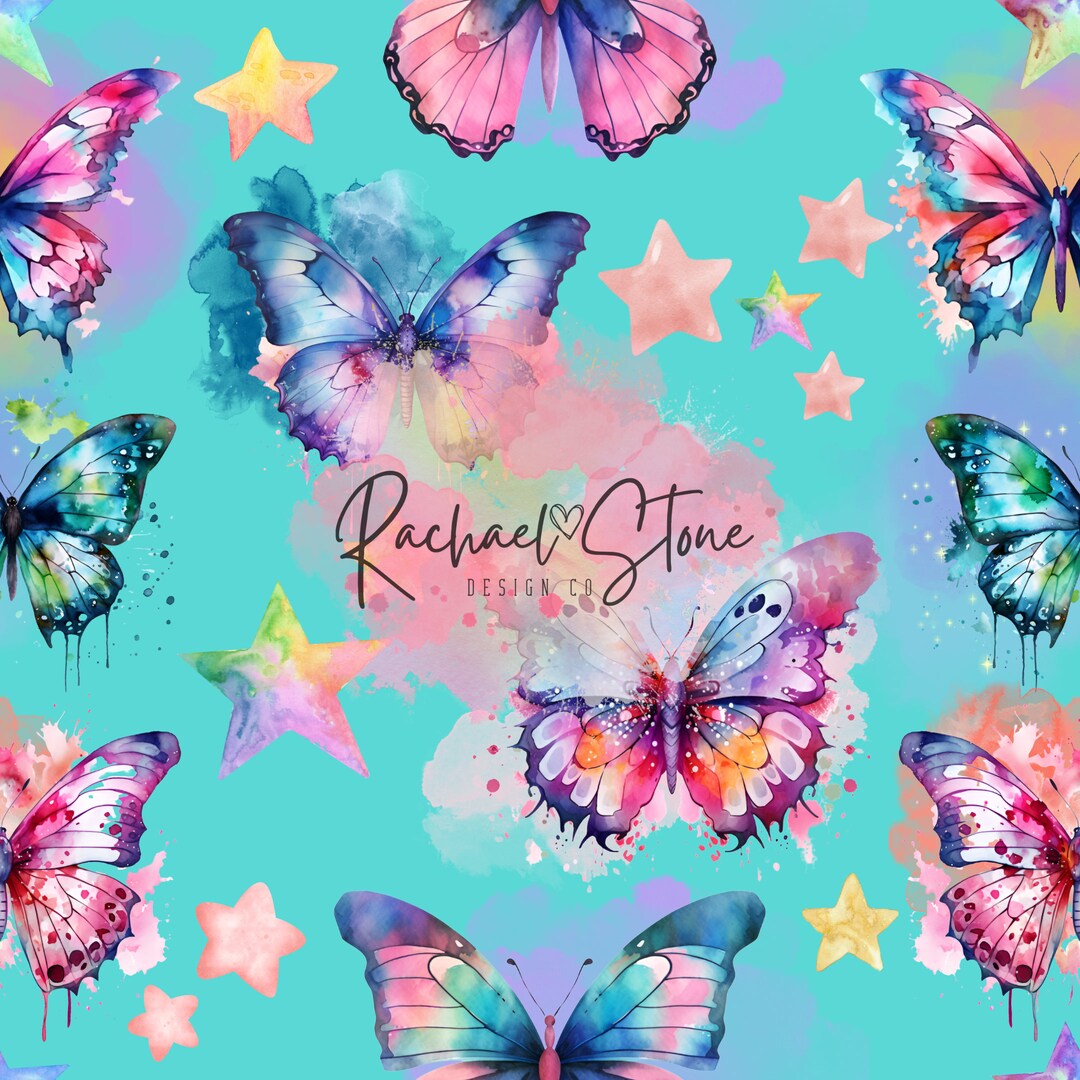 Watercolor Butterflies Butterfly Digital Seamless Paper Design Print - Etsy