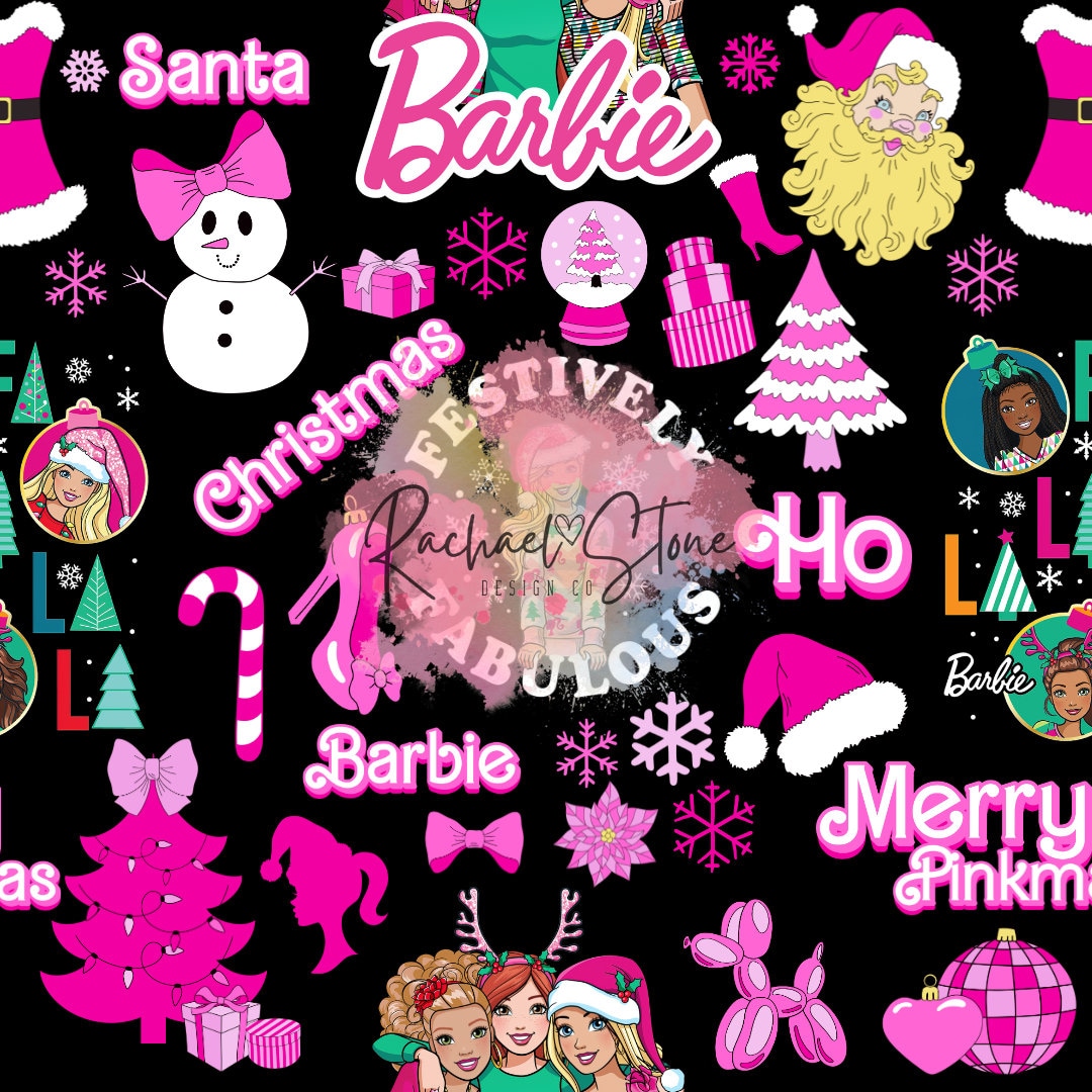 Pink Doll Barbi Digital Seamless Paper File Design - Etsy