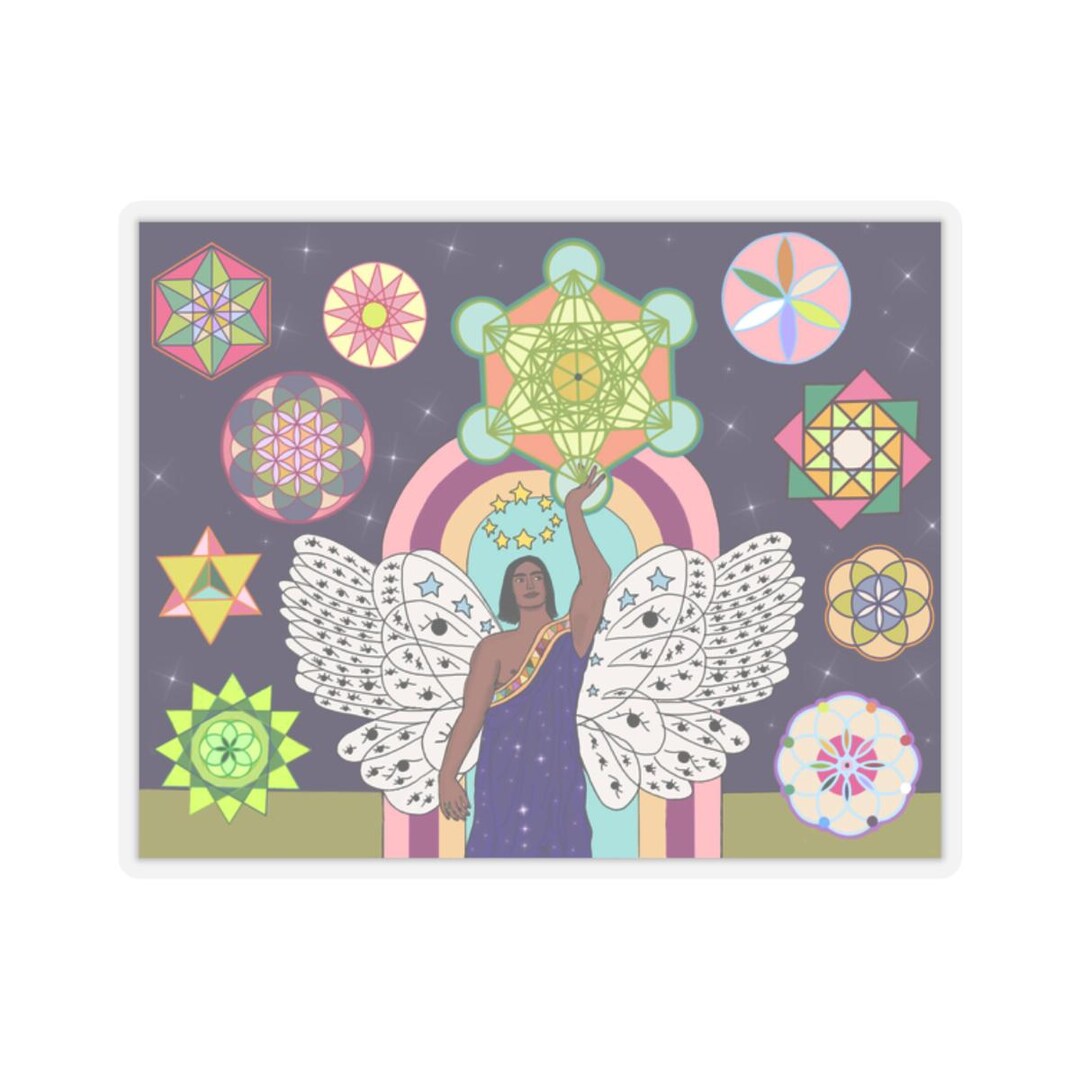 Archangel Metatron Sticker, Angel Sticker, Colorful Sticker, Sacred ...