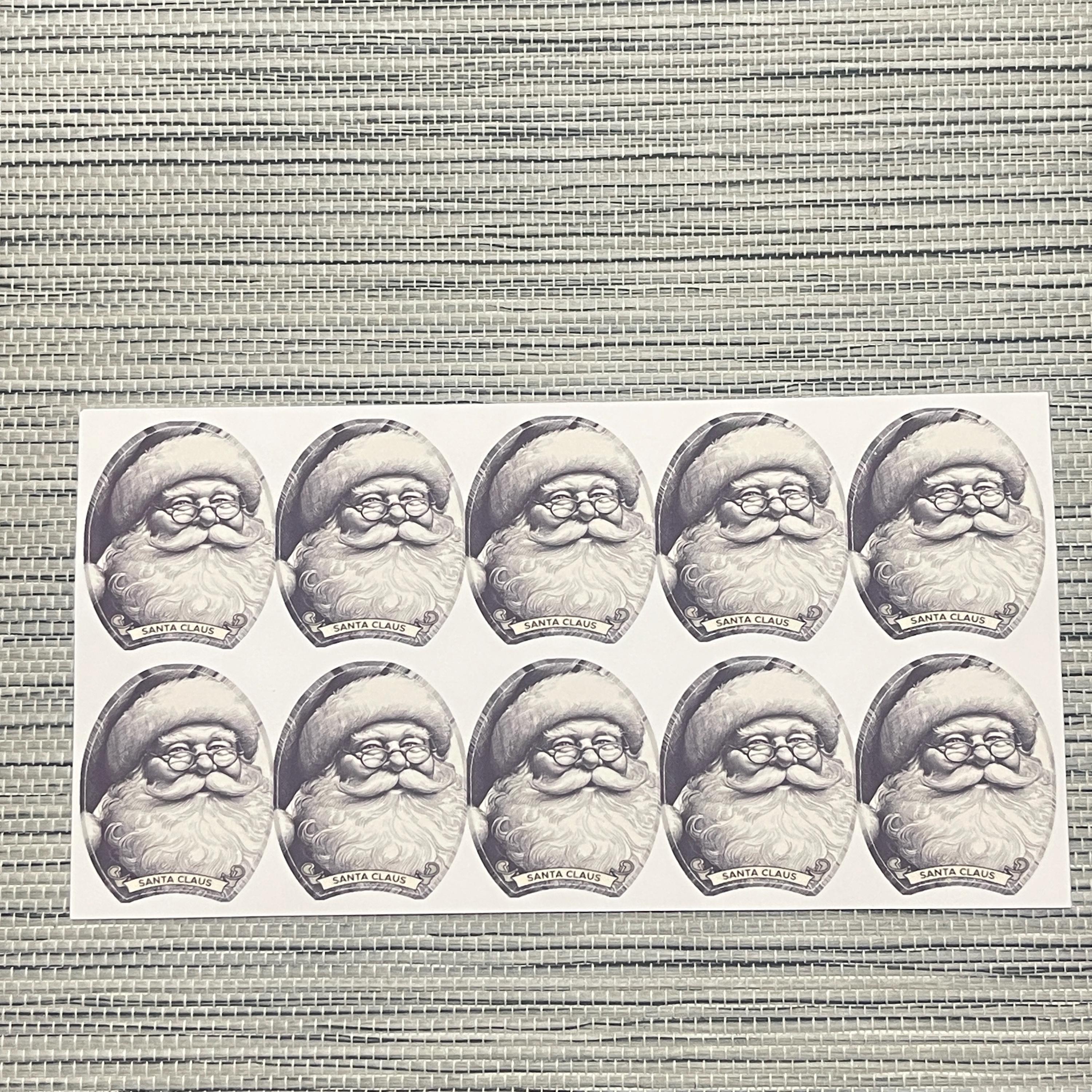 10 Pcs Santa Claus Dollar Bill Stickers 1 and 2 Dollars Christmas Money ...