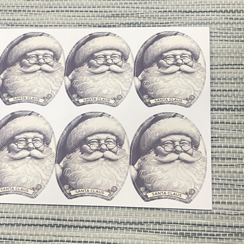 10 Pcs Santa Claus Dollar Bill Stickers 1 and 2 Dollars Christmas Money ...