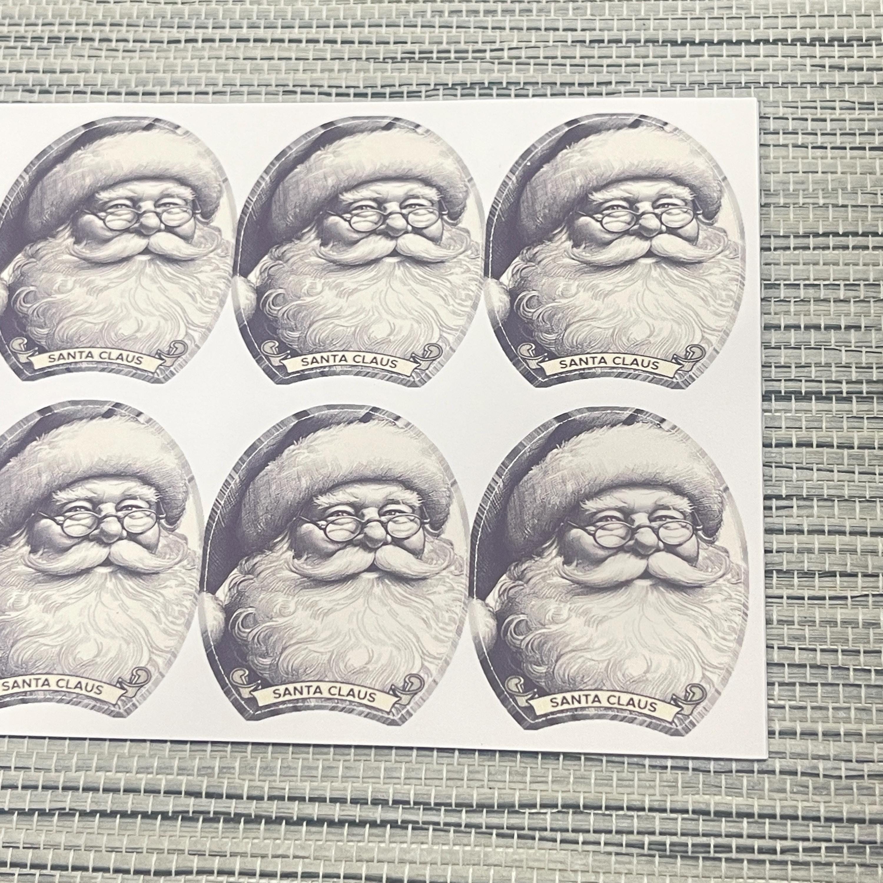 10 Pcs Santa Claus Dollar Bill Stickers 1 and 2 Dollars Christmas Money ...