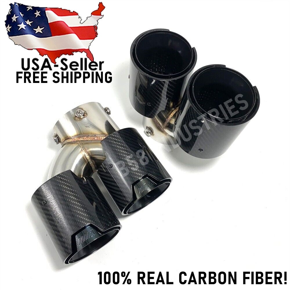 2x BMW M Performance Carbon Fiber Exhaust Tips for G20 G21 M340i G42 ...